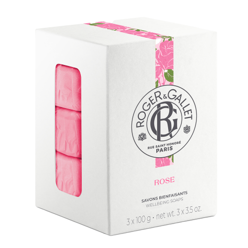 Roger & Gallet Rose Wellbeing Soap | 3 x 100 g | PharmaMarket