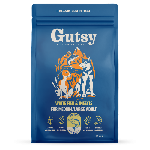 Gutsy White Fish & Insects for Medium/Large Adult | 10 kg | PharmaMarket